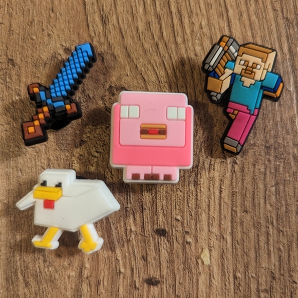 Accessories | Set Of 4 Minecraft Croc Charms | Poshmark